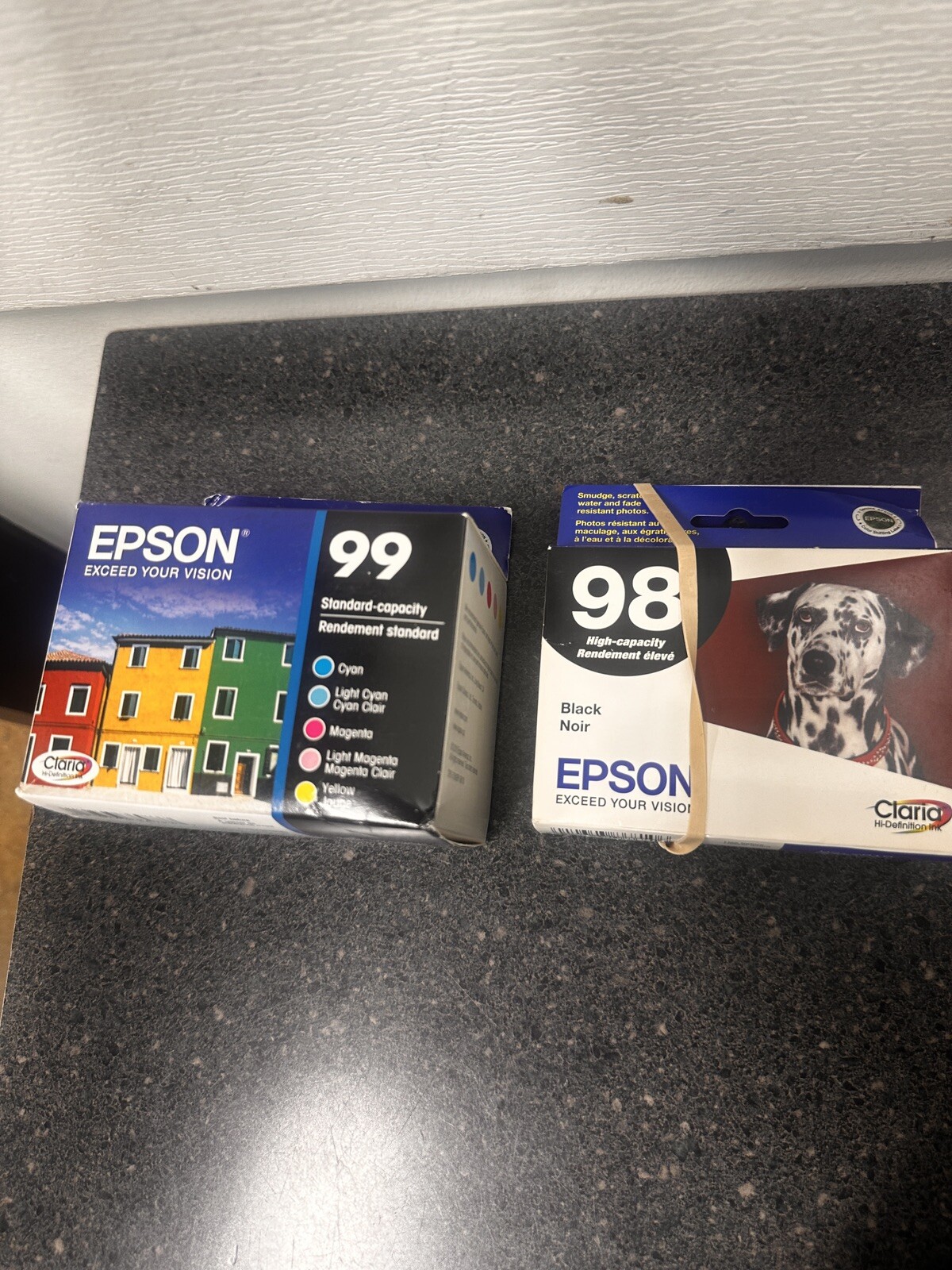 Genuine Epson 98 Ink Cartridges T098120 1 Black 3 LM 4 M Ship for sale ...