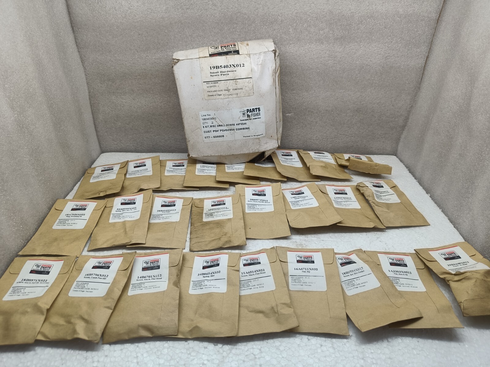 Fisher 19B5403X012 Valve Small Hardware Spare Parts Kit | eBay