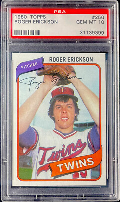PSA 10 1980 Topps Baseball #256 Roger Erickson Twins (GEM MINT) | eBay