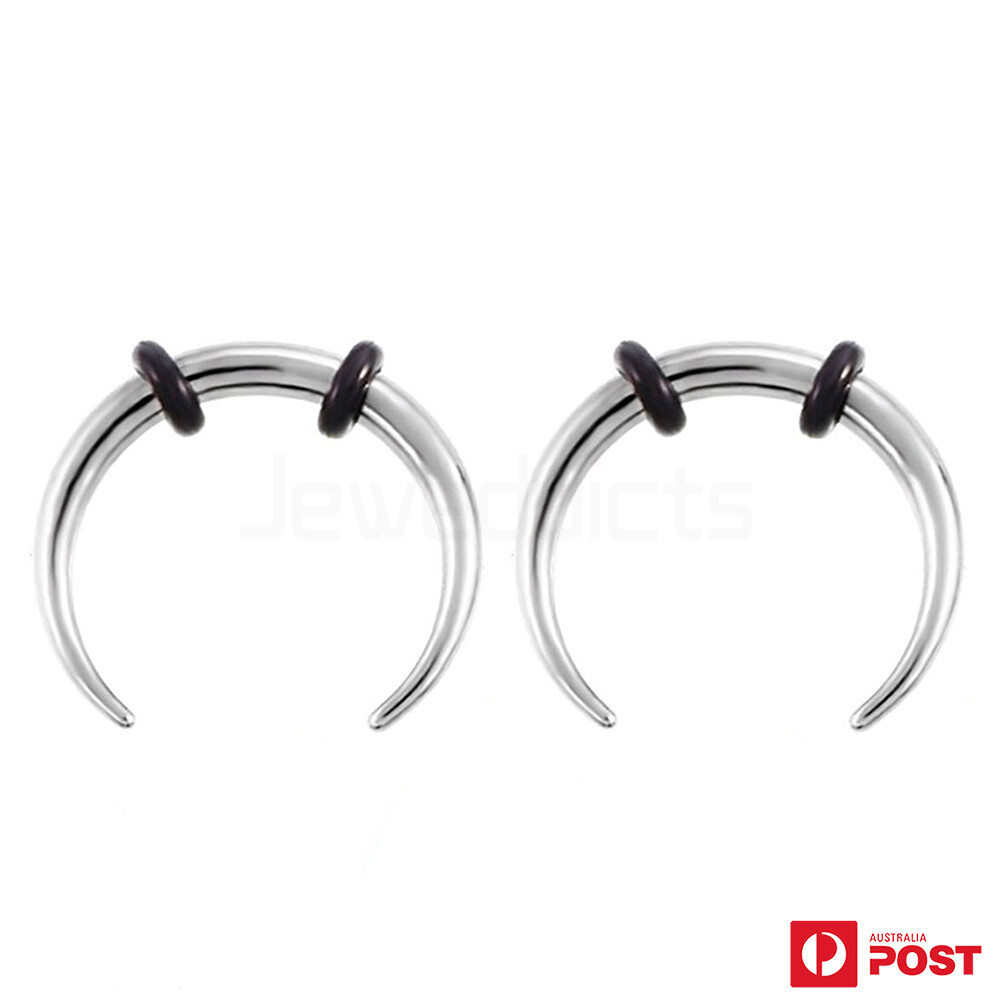 2PCS Piercing Buffalo Rings Horn Earring Septum Nose Surgical Steel ...
