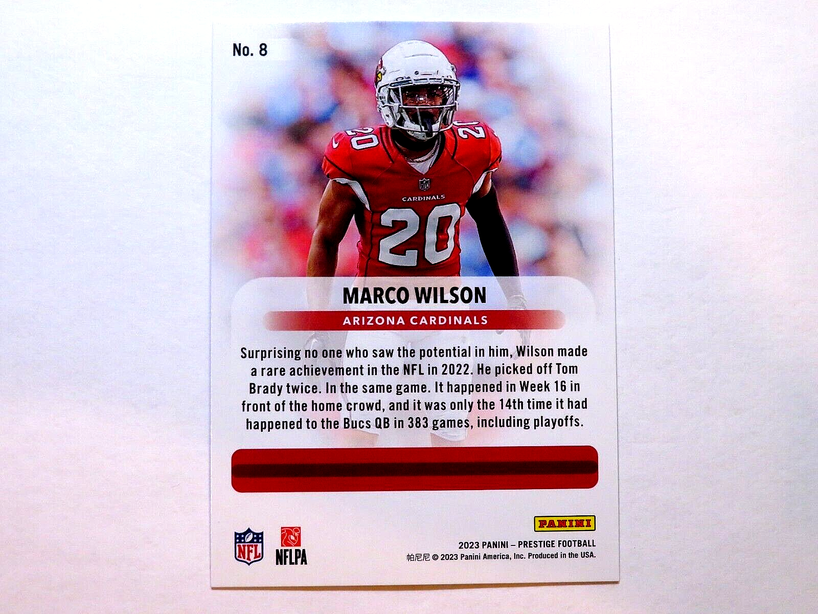 2023 Panini Prestige Football Marco Wilson Xtra Points Blue Card ...