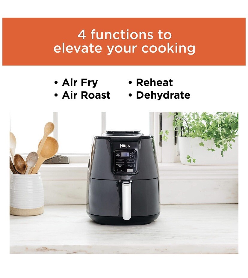 NINJA AF100 Air Fryer that Cooks, Crisps and Dehydrates with 4 Quart ...