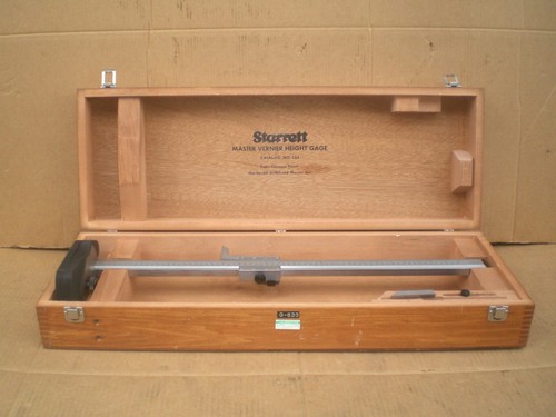 Starrett No. 254 Master Vernier Height Gage 26" with wood storage box ...