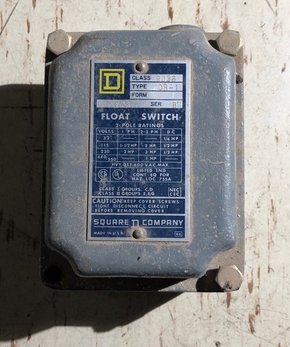 Square D Float Switch Class 9036 Type DR-1 273 Series B | eBay