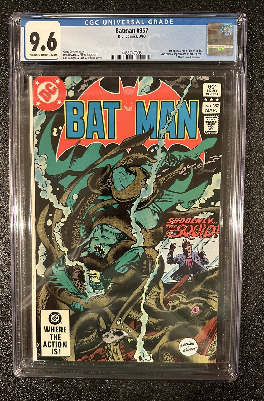 Batman #357 CGC 9.6 OW/W Pages 1st Appearance of Jason Todd & Killer ...
