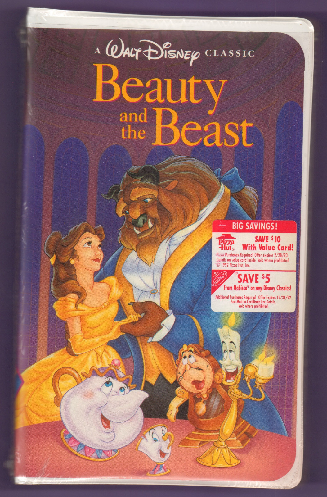 Walt Disney Classic Beauty and the Beast VHS #1325 Rare/Scarce Black ...