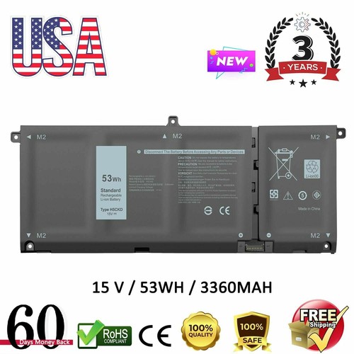 TXD03 Battery For Dell Inspiron 15 5501 / 5502 53Wh 15V P/N Type H5CKD ...