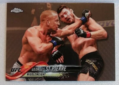 2018 Topps UFC Chrome Georges St-Pierre Rare Middleweight GSP Card MMA ...