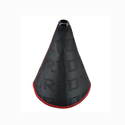 Universal JDM Bride Canvas Shift Boot Black Lever Knob Cover w/ Red ...