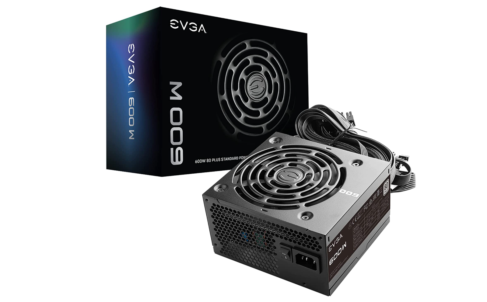 EVGA 600W 80 Plus Certified 100-W1-0600-K1 Power Supply 600W ...