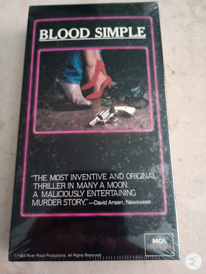 NEW SEALED 1994 BLOOD SIMPLE VHS MCA WATERMARKS | eBay