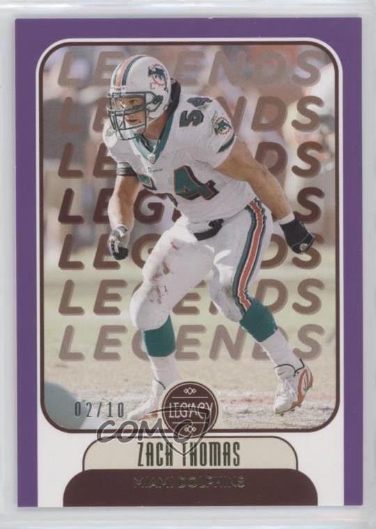 2021 Panini Legacy - Legends Zach Thomas #113 Violet /10 for sale ...
