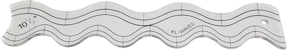 HONEYSEW Wave Edge Waves Ruler Clear Quilting Templates for Sewing | eBay