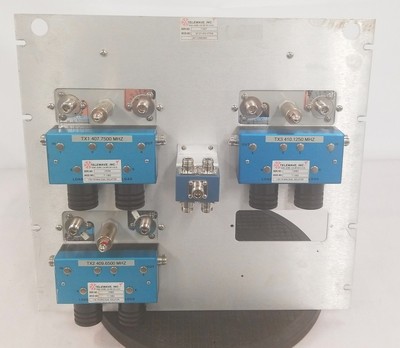 Telewave M107-450 3TRM UHF Combiner RX Panel w/ T-1560 Dual Isolator ...