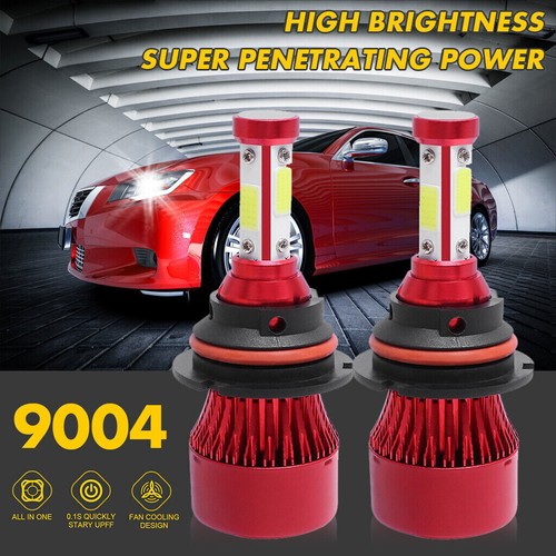 HB1 9004 4-Sided LED Headlight Bulb Hi/Lo Beam Light 180W 6500K White ...