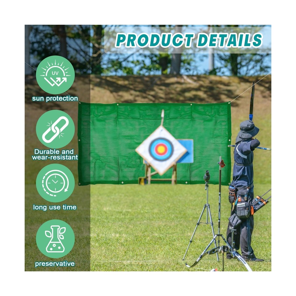 Archery Backstop Heavy Duty Archery Back Stop Netting Reinforced ...