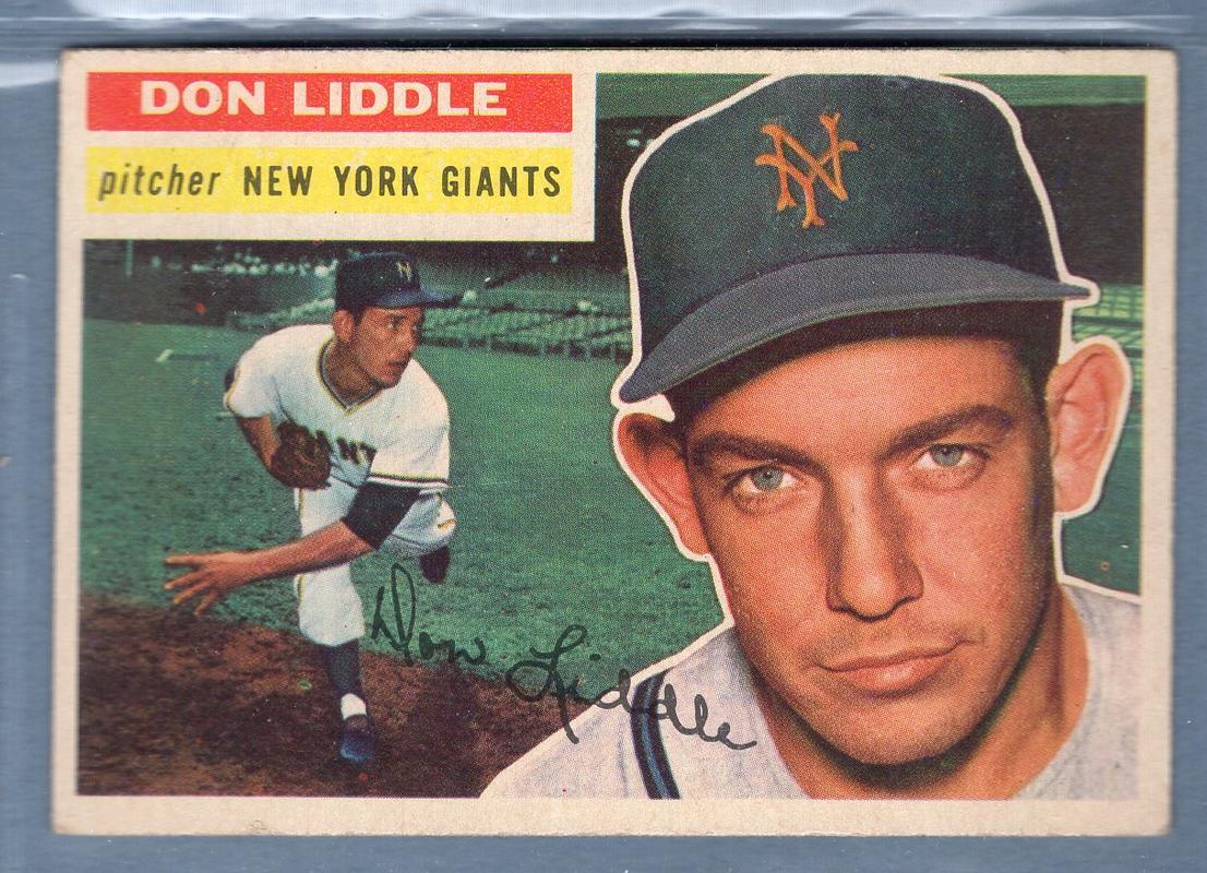 1956 Topps #325 Don Liddle (GB) EX GO98 | eBay
