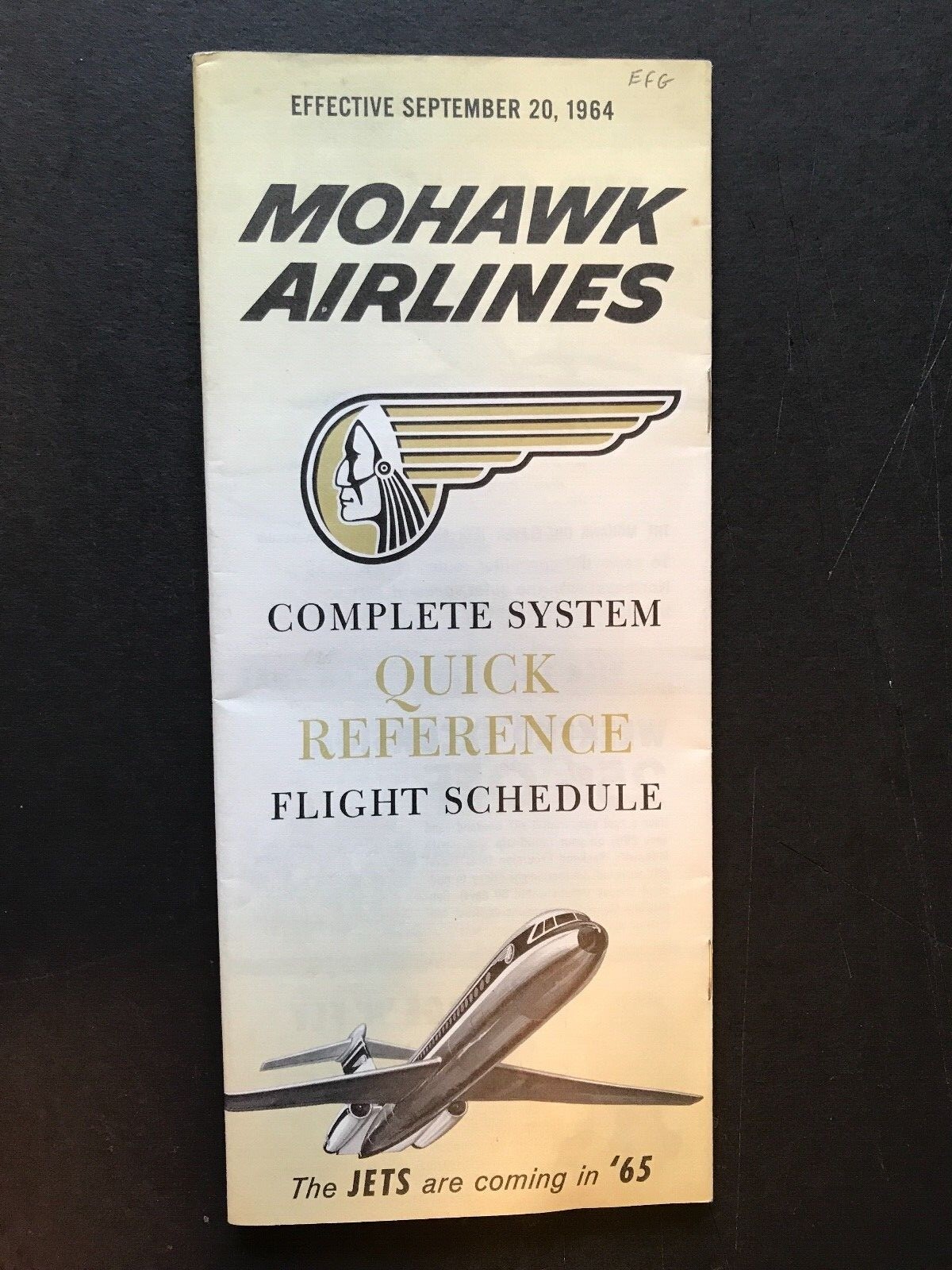 Mohawk Airlines system timetable, September 20, 1964 | eBay