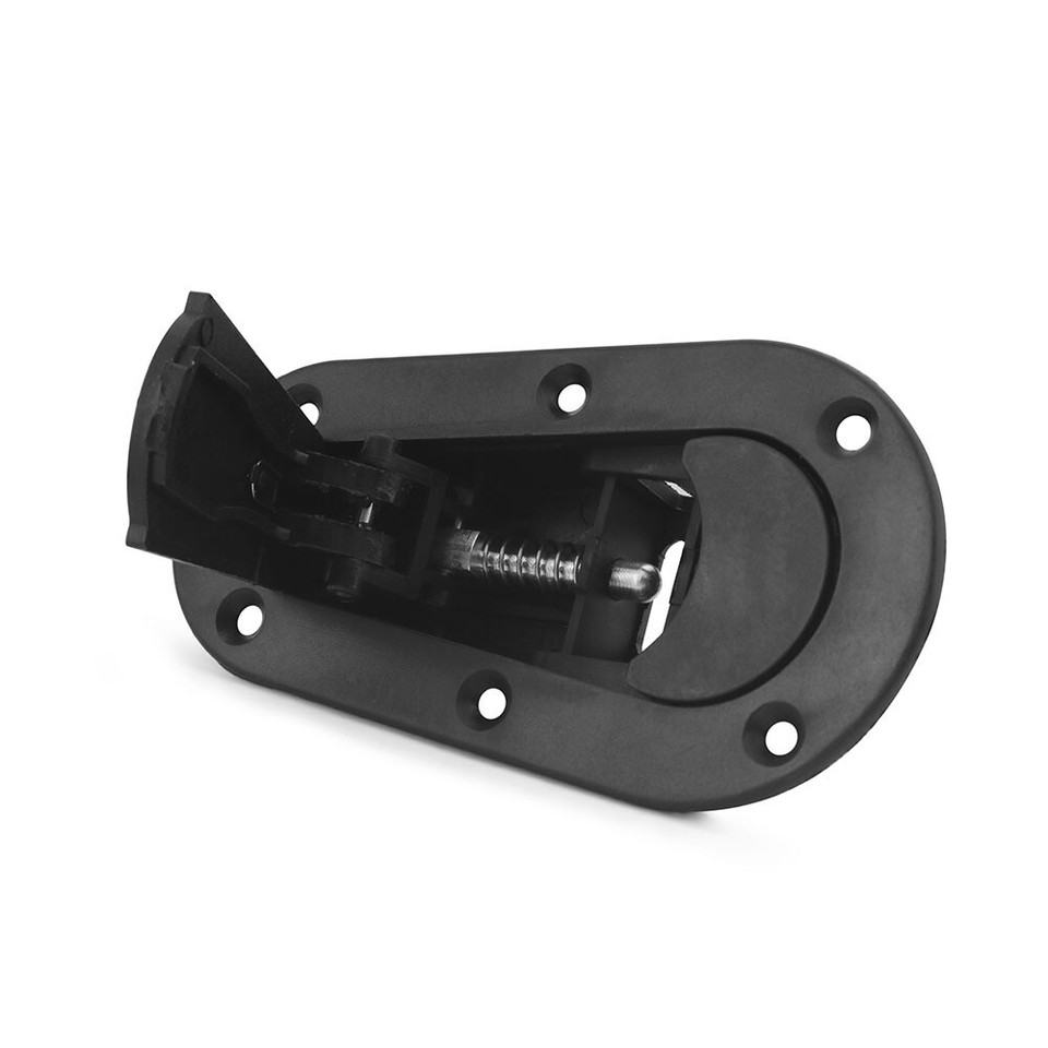 Black Racing Car Bonnet Plus Flush Mount Hood Latch Steel Pin Locking ...
