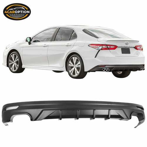 Fits 18-24 Toyota Camry L LE XLE V3 Rear Bumper Lip Diffuser Matte ...
