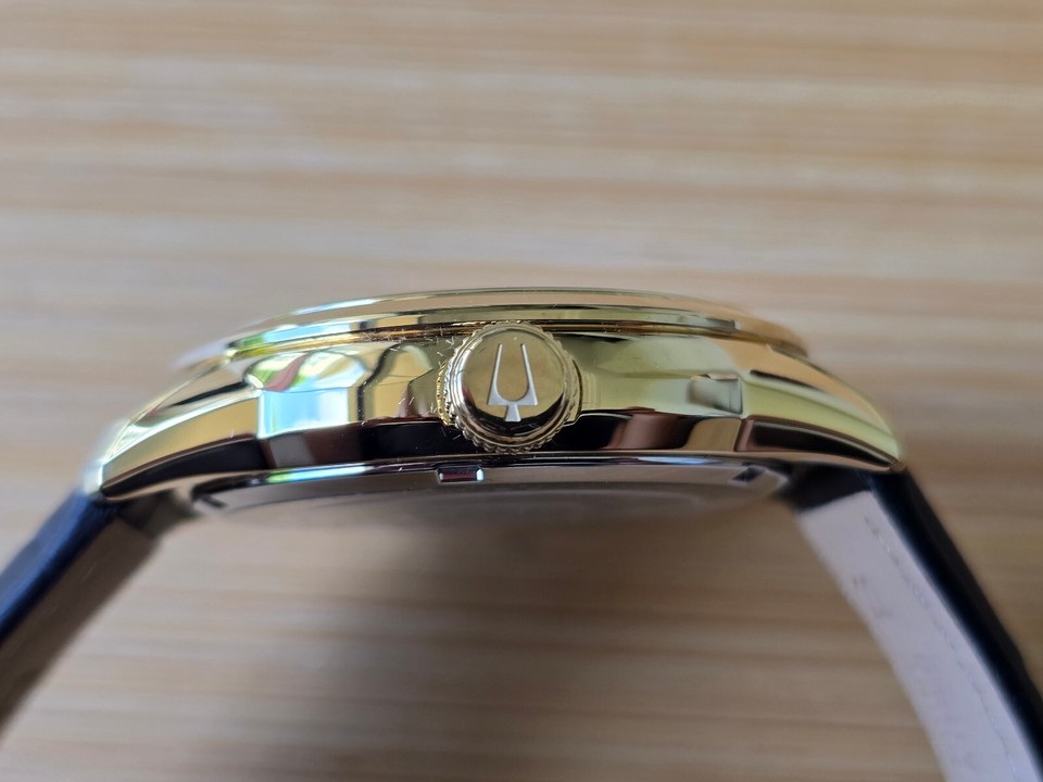 Bulova Men's Watch Automatic Gold Tone White Dial Stainless Steel Watch ...
