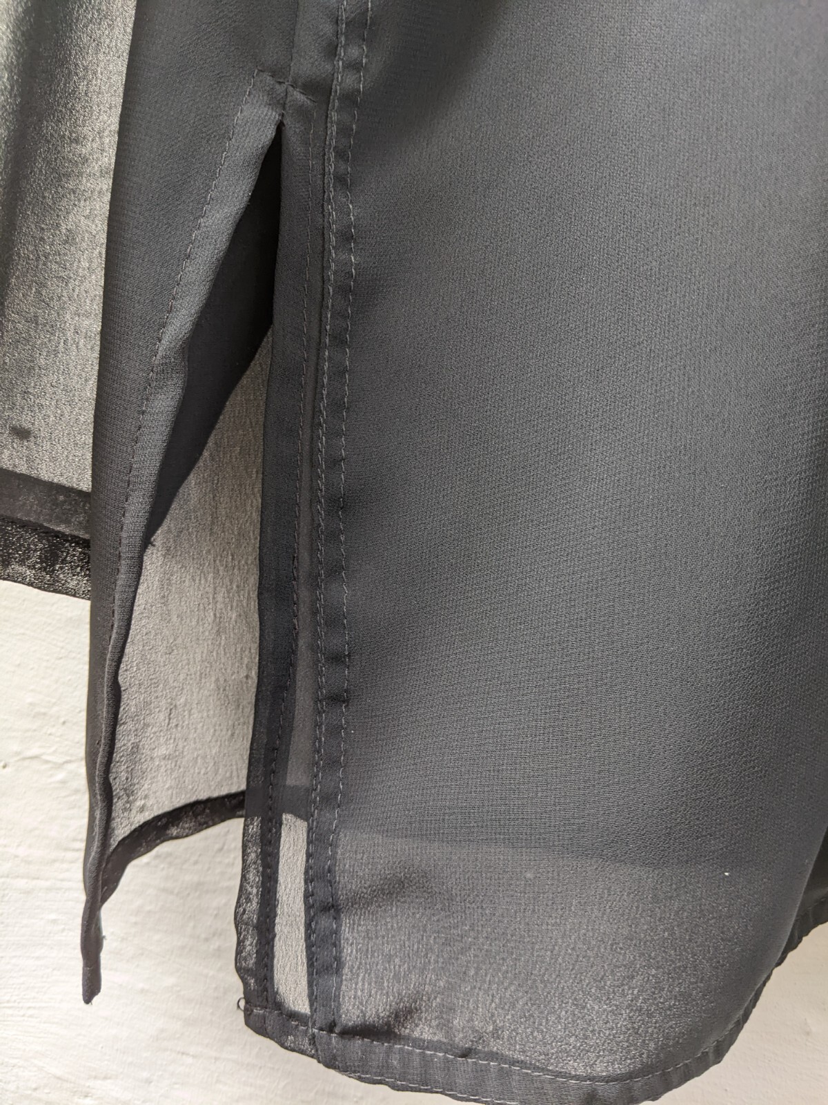 Lisa Ho Women Size 8 Black Sheer Button Up Long Sleeve Shirt | eBay