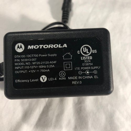 AC Adaptor, Motorola, DTA100/DCT700, Out 12Vdc-750ma | eBay