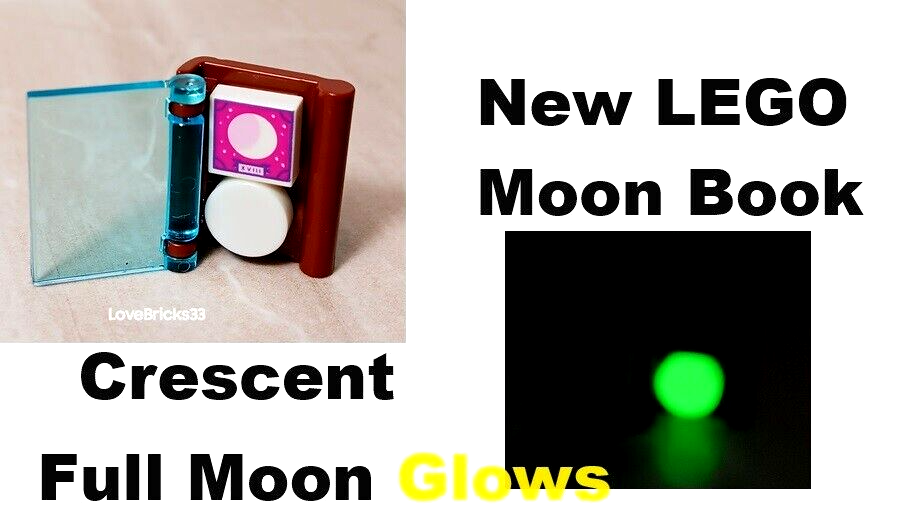 New LEGO Moon Book Phases Full Glow in Dark Crescent Girl Power ...