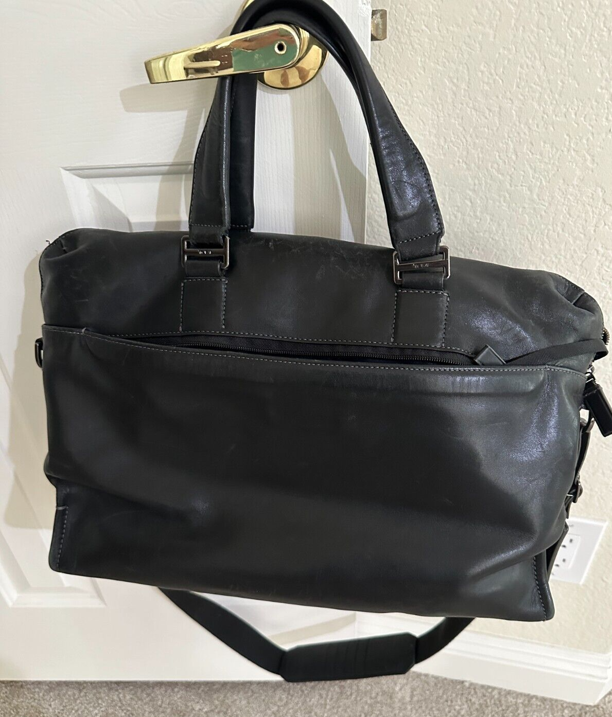 Tumi Harrison Madden Briefcase Black Leather Laptop Bag 63001D | eBay