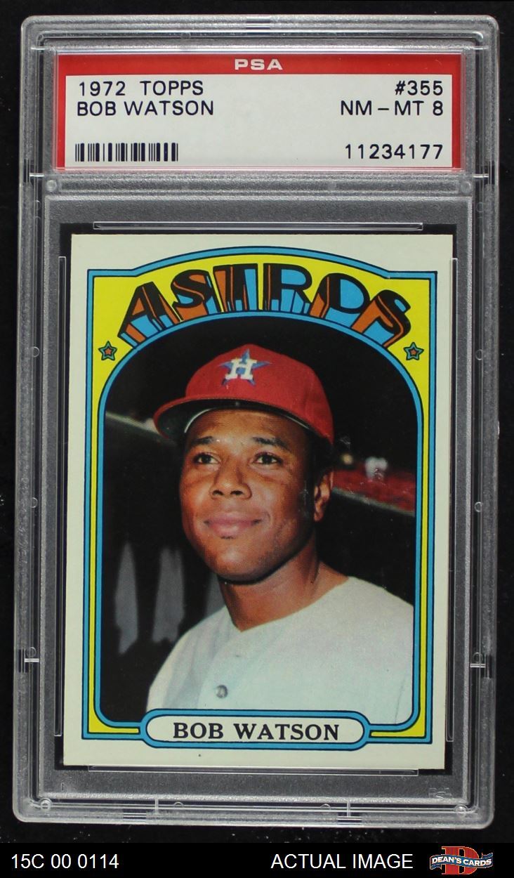 1972 Topps #355 Bob Watson Astros PSA 8 - NM/MT | eBay