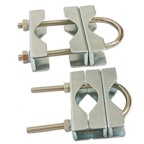 Double Antenna Mast Clamp V Jaw Block with U Bolts Heavy Duty Mast | eBay