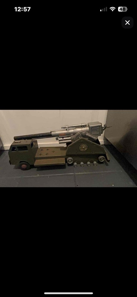 Vintage Lumar Marx Toy Army Canon Truck (Battery Operated) Untested 24 ...