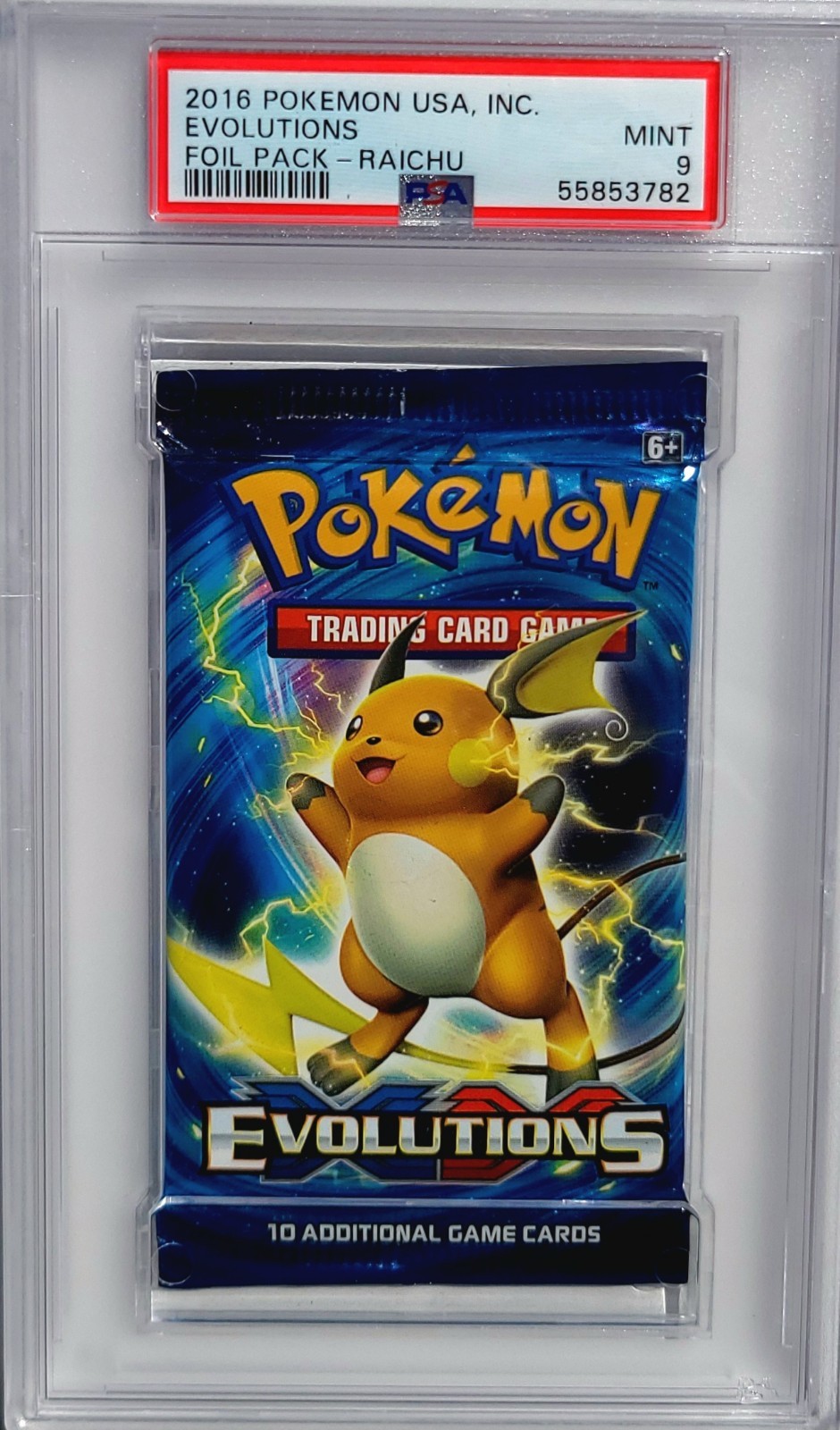 [PSA 9] 2016 Pokemon XY Evolutions MINT Graded Raichu Sealed Booster ...