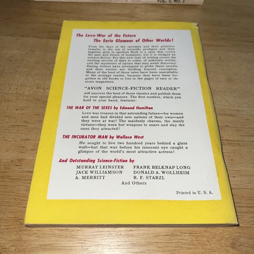 Vintage pulp digest AVON SCIENCE FICTION READER Vol. 1#1 Near FINE 1951 ...