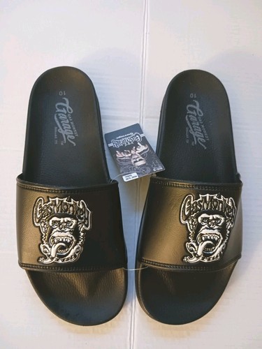 Gas Monkey Garage Slides Sandals Men's Size 10 Black NWT | eBay