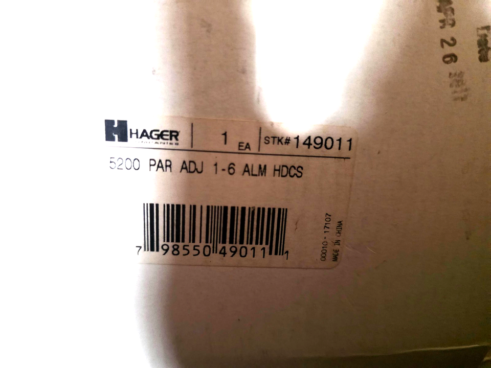 Hager Hinge Door Closer Model 5200 PAR ADJ 1-6 ALM HDCS | eBay