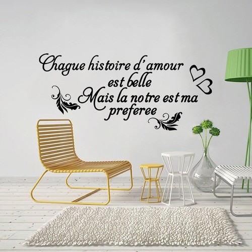 New Desgin French Phrase Wall Sticker Francais Quote Decals Wallpaper ...