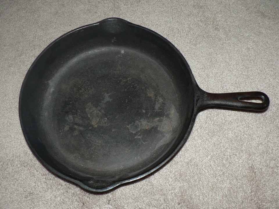 Vintage Griswold Solid Cast Iron Frying Pan 11" Skillet Stamp 9 Erie Pa ...