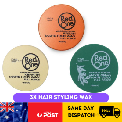 3x RedOne Olive Argan Keratin Hair Styling Wax Full Force 150 ml Red ...