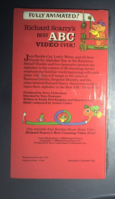 Richard Scarrys Best ABC Video Ever (VHS, 1997) | Achetez sur eBay