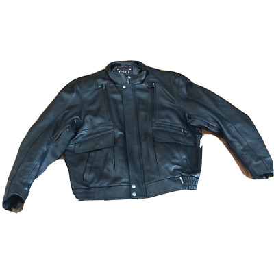 XPERT Performance Gear Black Leather Biker's Jacket/Thinsulate (Size 5X ...