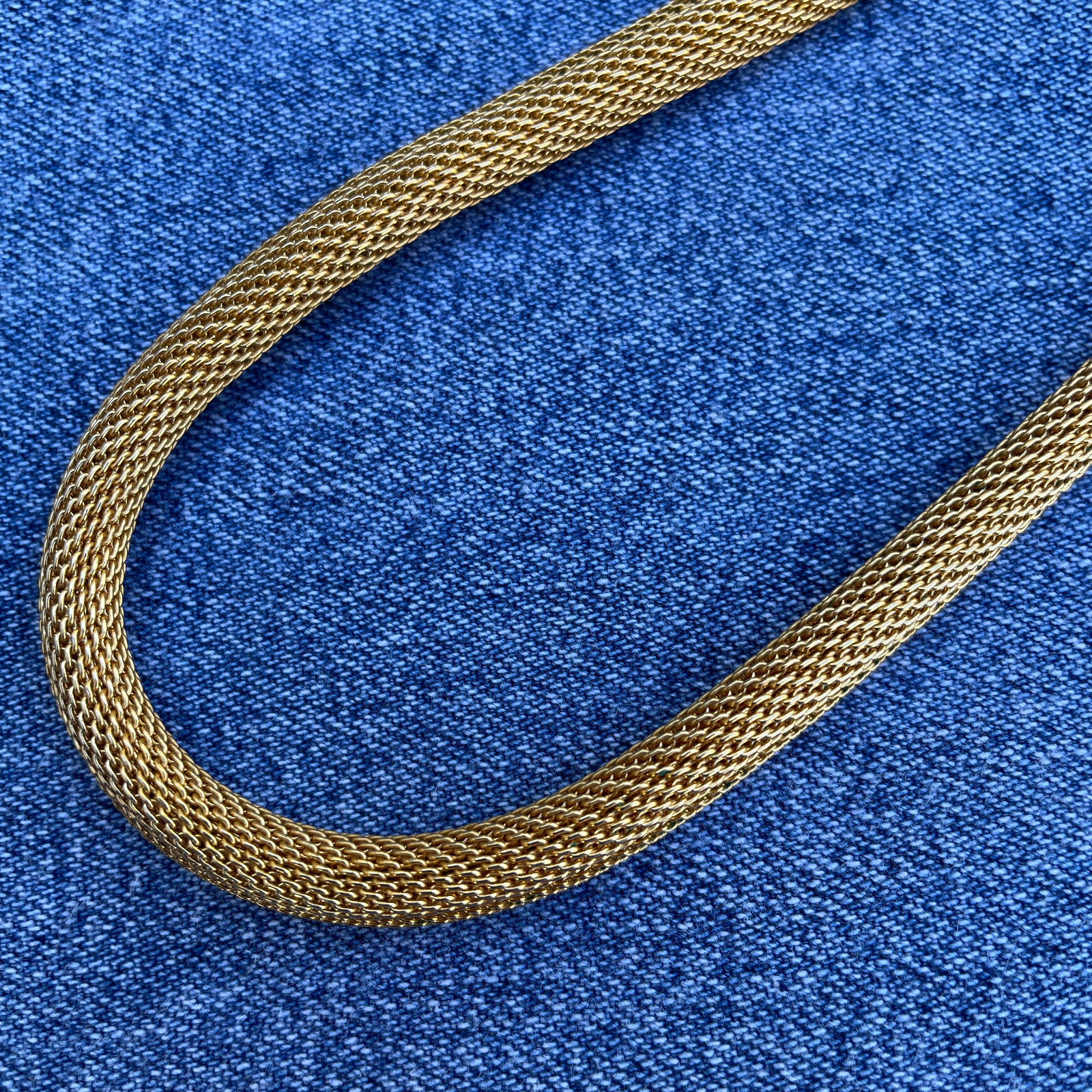 Vintage Mesh Choker Necklace Rolled Gold Tone 16" EUC | eBay