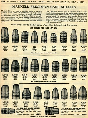 1963 Print Ad of Markell Precision Cast Bullets | eBay