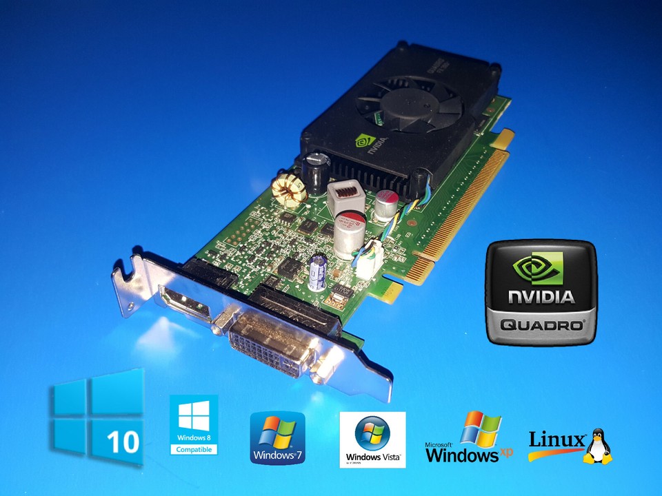 HP Compaq Pro SFF 4000 4300 6000 6005 6200 6250 Low Profile Video Card ...