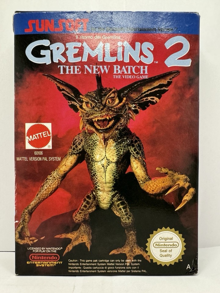 🇮🇹 Gremlins 2 Mattel CIB NES PAL A ITA no Super Mario Duck Zelda Final ...