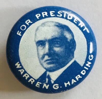 Warren G Harding For President American USA Political Button Badge Pin ...