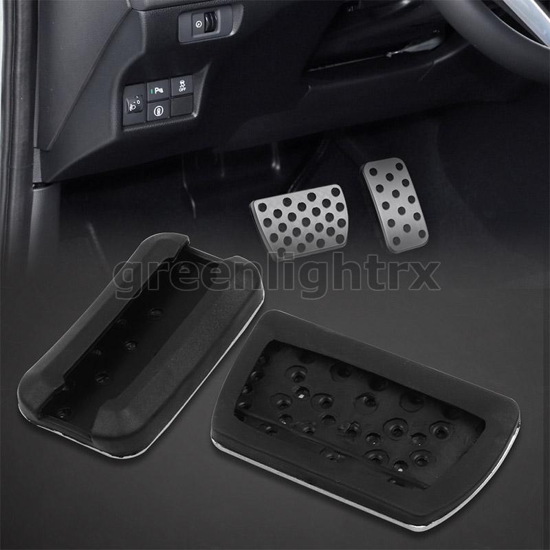 No Drill Steel Brake Gas Foot Pedal Cover Pad For Honda Accord Civic ...