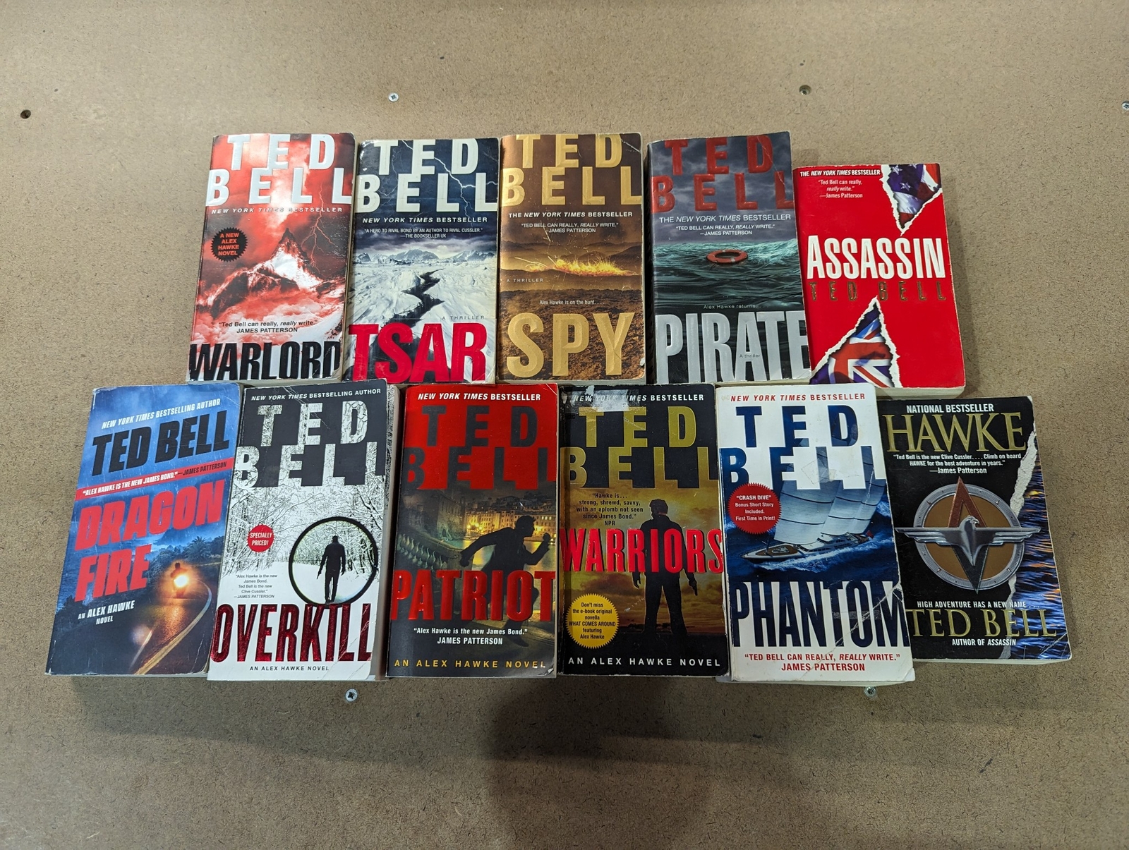 Lot of 11 Alex Hawke Books by Ted Bell #1-11 Thriller Adventure PB | eBay