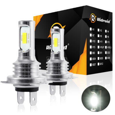 H7 LED Headlight Bulbs Kit High / Low Beam 6500K Super Bright White ...