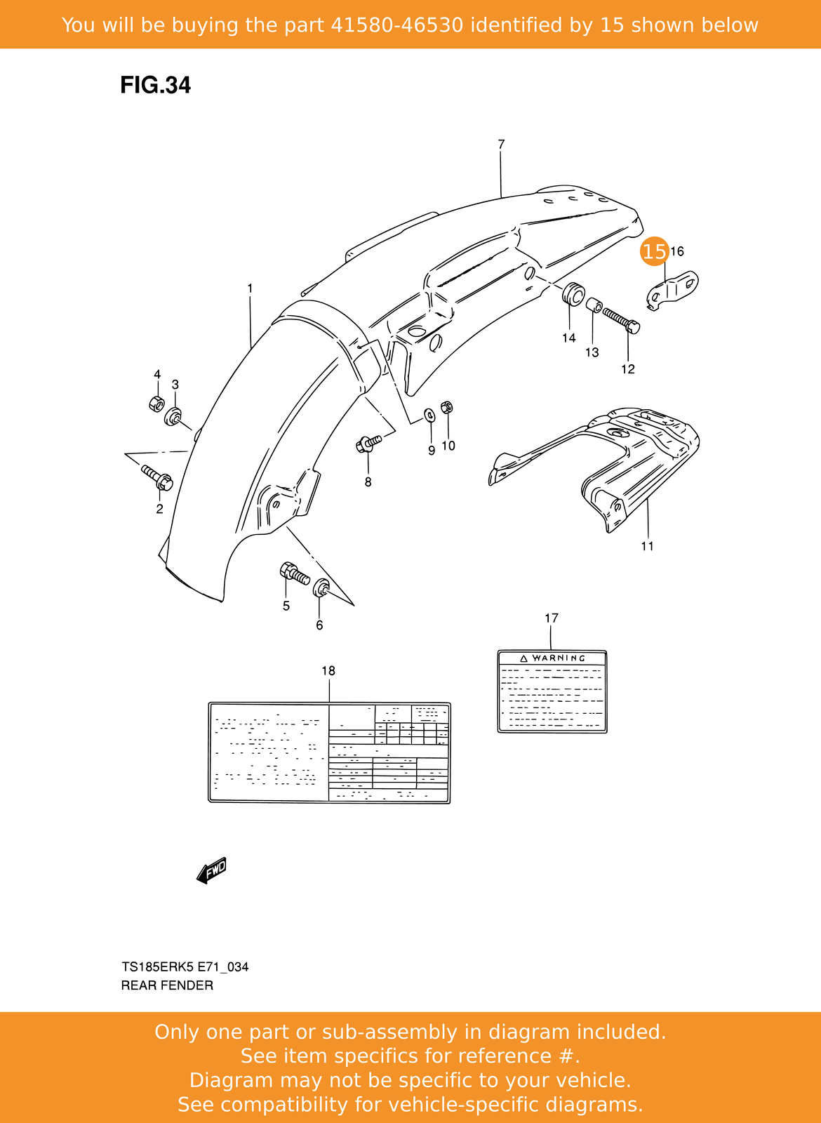 Suzuki+Ts100+Ts125+Ts250+RH+Rear+Indicator+Mounting+Plate+NOS+%23+41580 ...